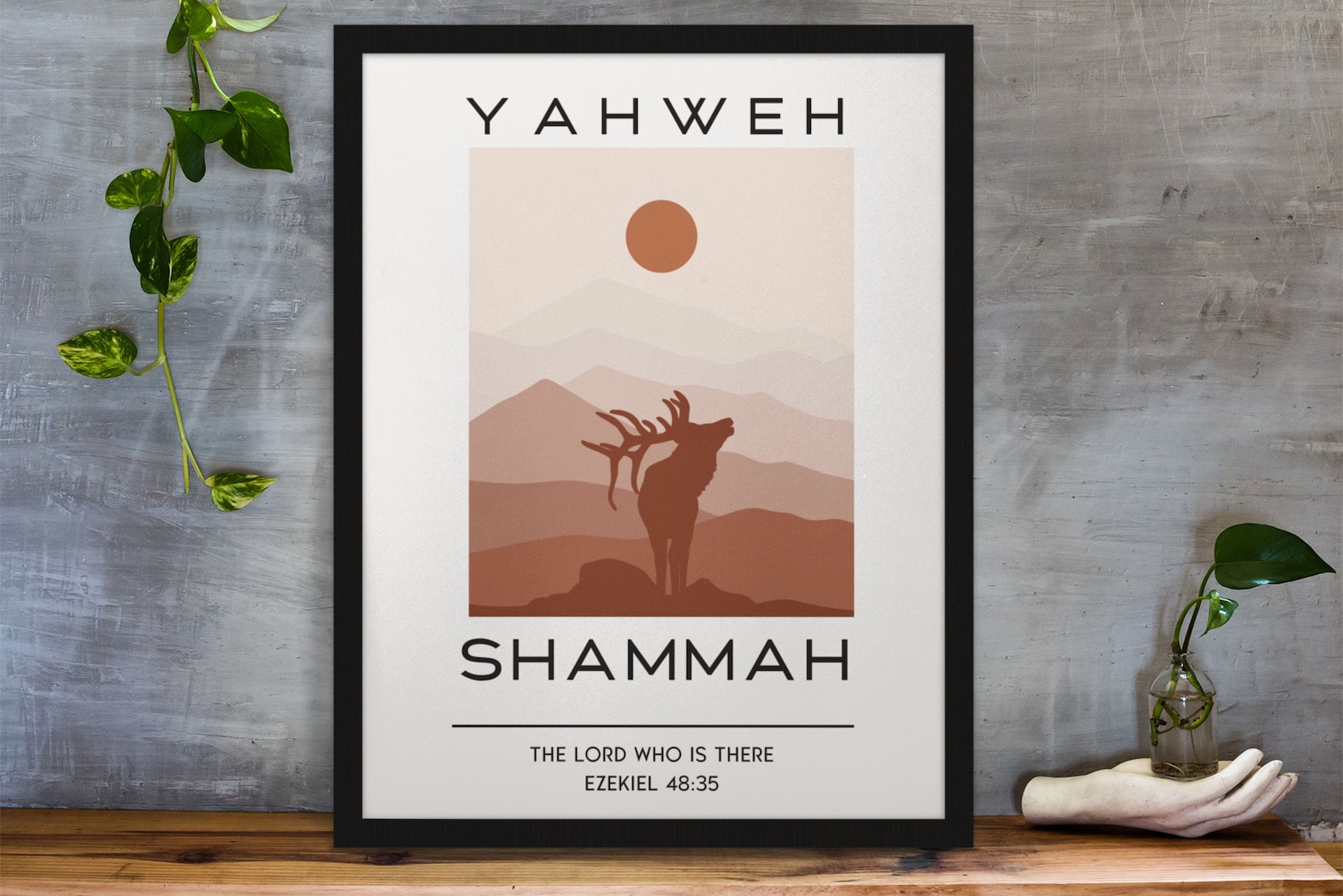 Set of 6 Hebrew Names of GOD YHWH, Christian Boho Printable Wall Art ...