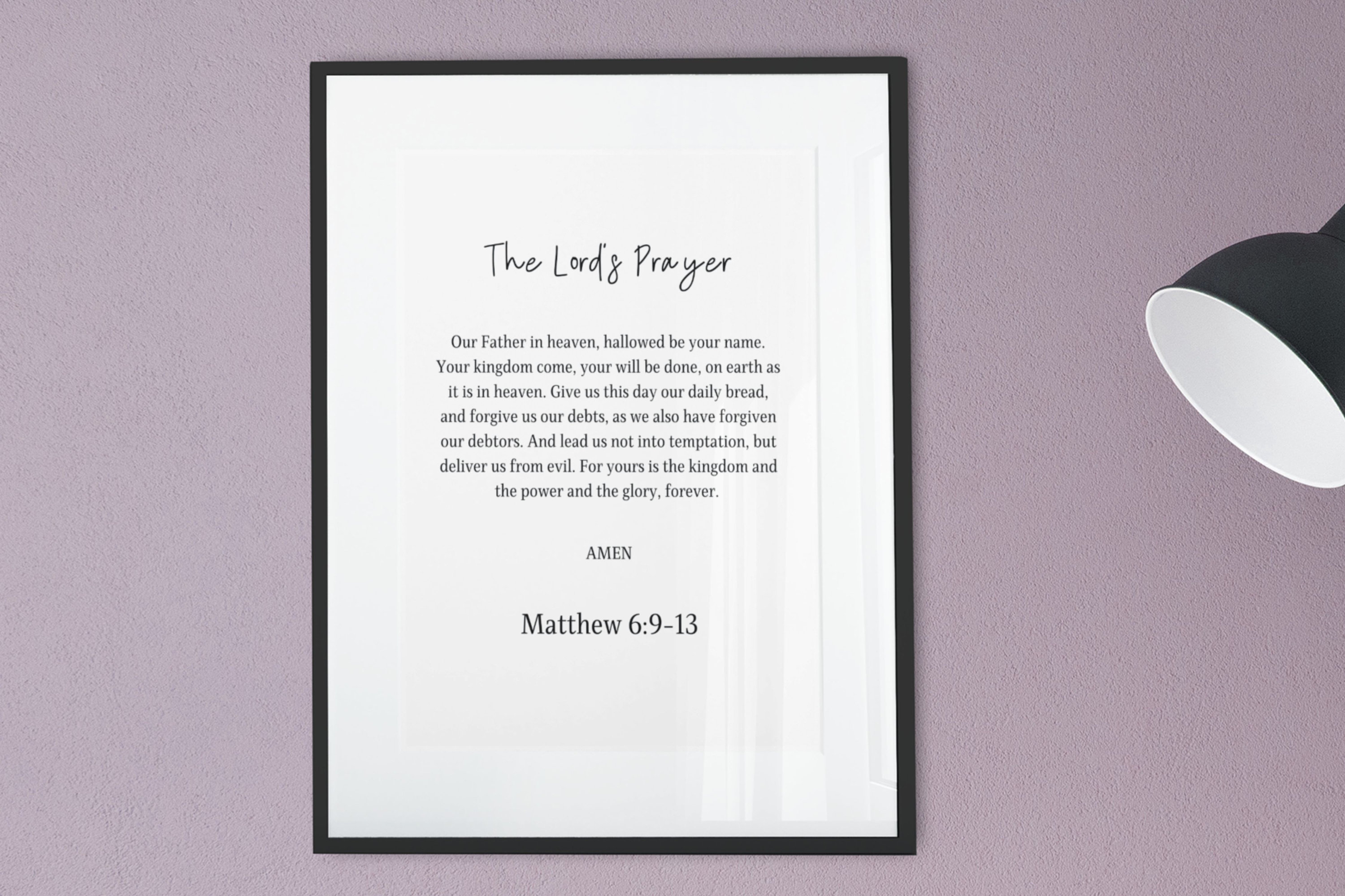 The Lord's Prayer Bible Verse Wall Art Christian Gifts - Etsy UK