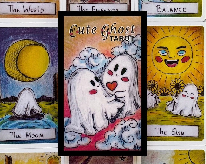 Cute Ghost Tarot Card Deck, Oracle Divination Tool Occult Cards, Rider ...