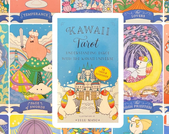 Kawaii Tarot Card Deck, Vintage Occult Card Whimsical Japanese ...