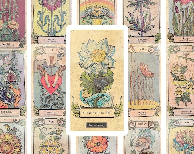 Botanica Tarot Card Deck Oracle Divination Tool, Occult Beginner Rider ...