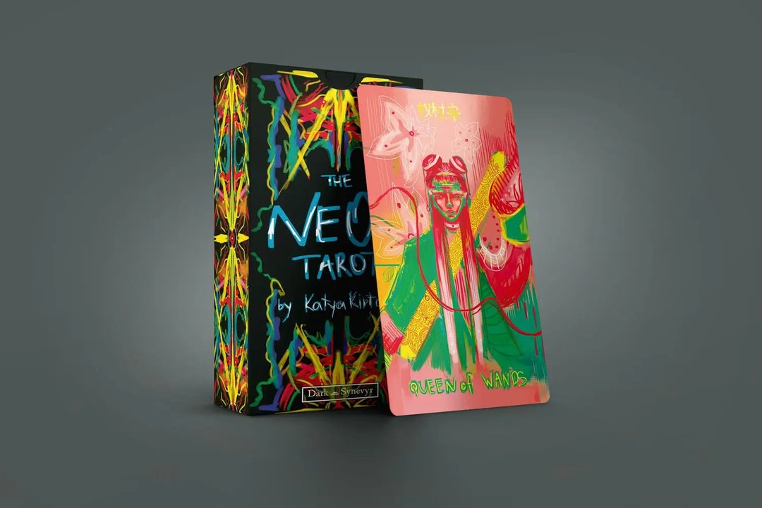 Neon Tarot Cards Oracle Divination Deck, Rider Waite Tarot With ...