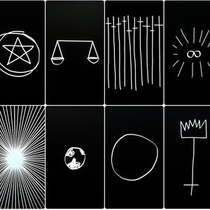 The Portent Tarot Deck, Minimalist Occult Cards Unique Divination Tool ...