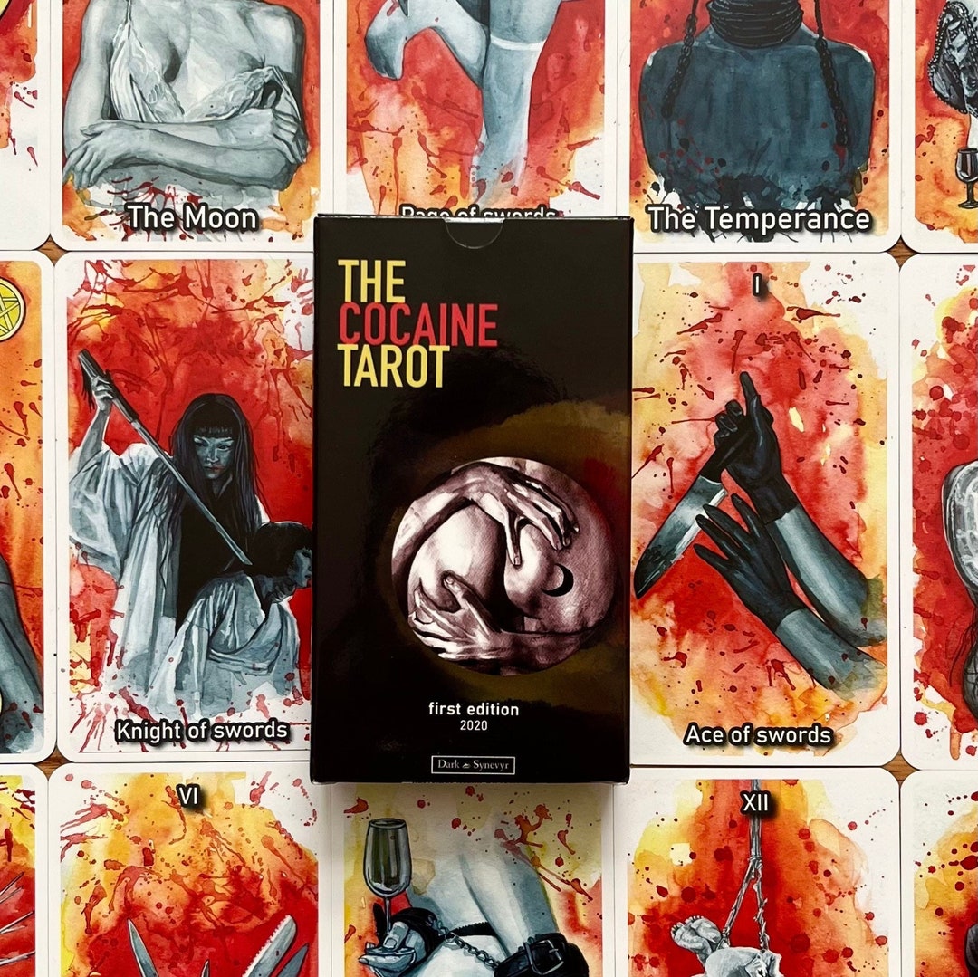 Cocaine Tarot Card Deck Oracle Divination Tool Occult Beginner Rider Waite Tarot With Guidebook ...