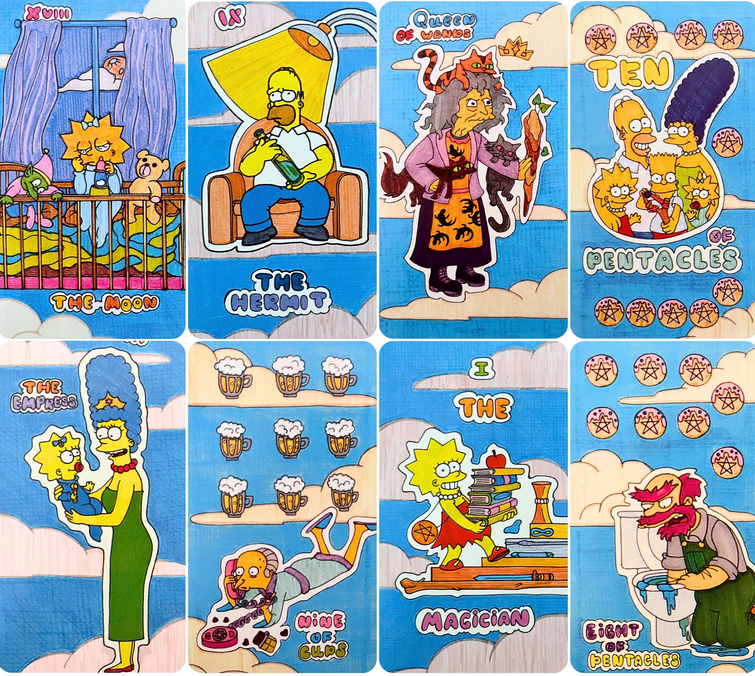 Simpsons Tarot Deck, Rider Waite Tarot Card With Guidebook for Beginner ...