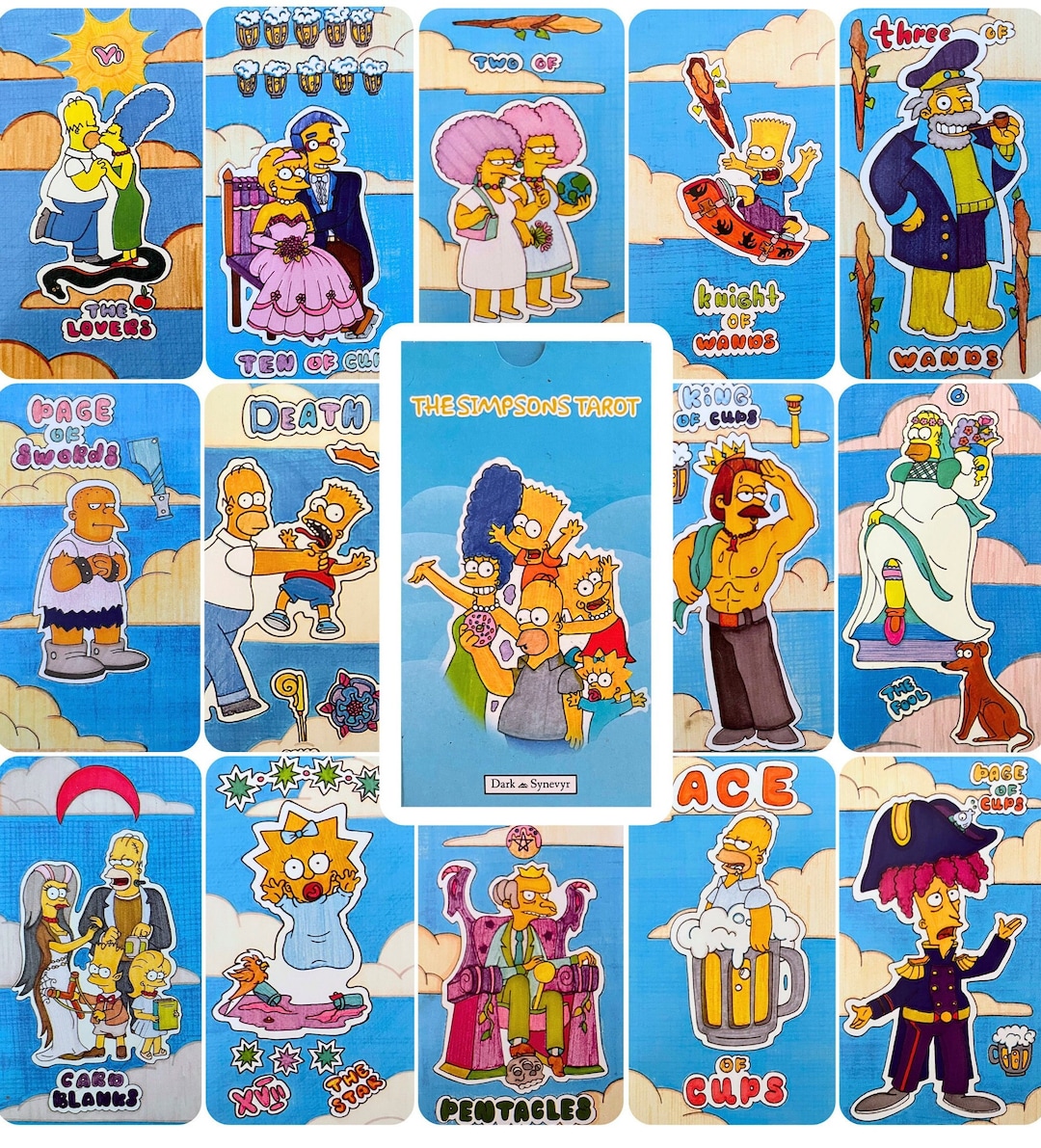 Simpsons Tarot Deck, Rider Waite Tarot Card With Guidebook for Beginner ...