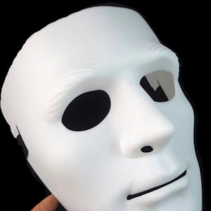 DIY Mask Cosplay White Halloween Cosplay Mask Costume Face White ...