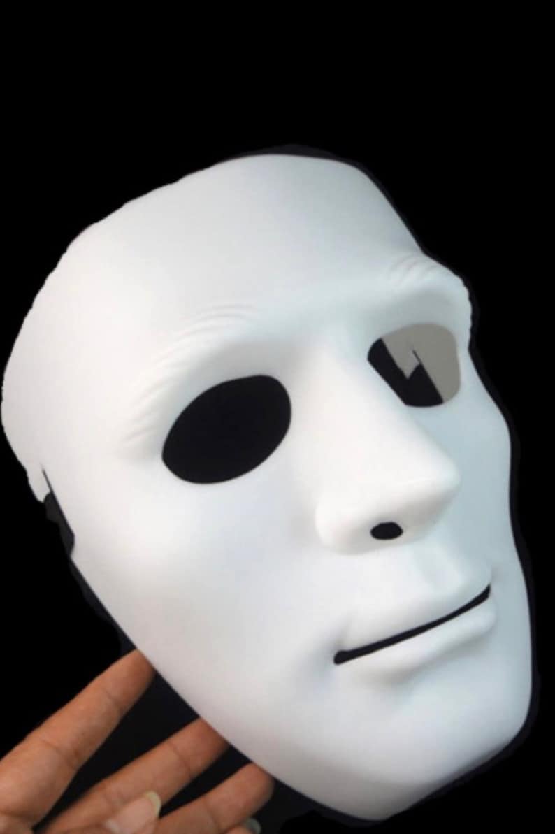 DIY Mask Cosplay White Halloween Cosplay Mask Costume Face White ...