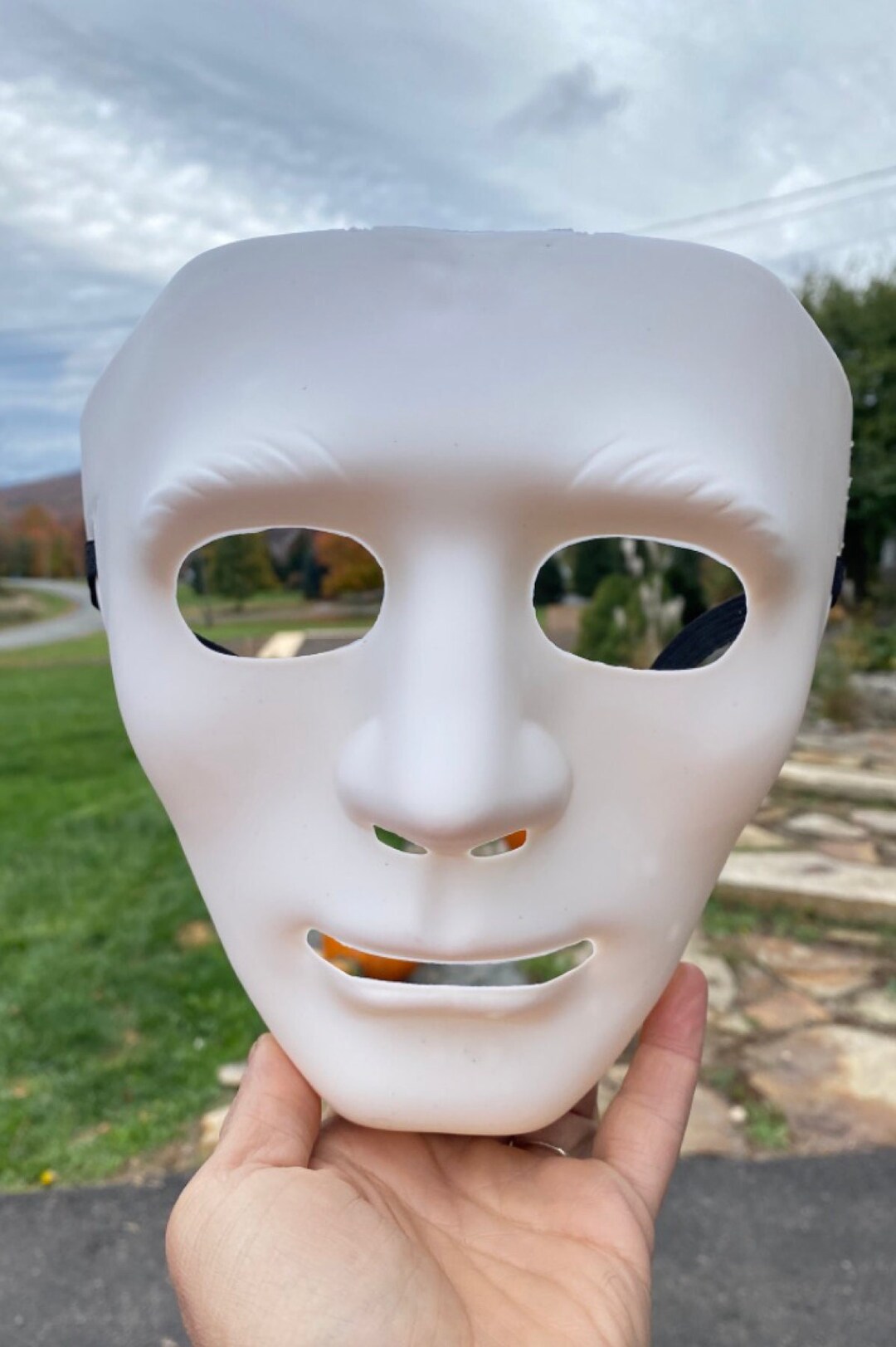 DIY Mask Cosplay White Halloween Cosplay Mask Costume Face White ...