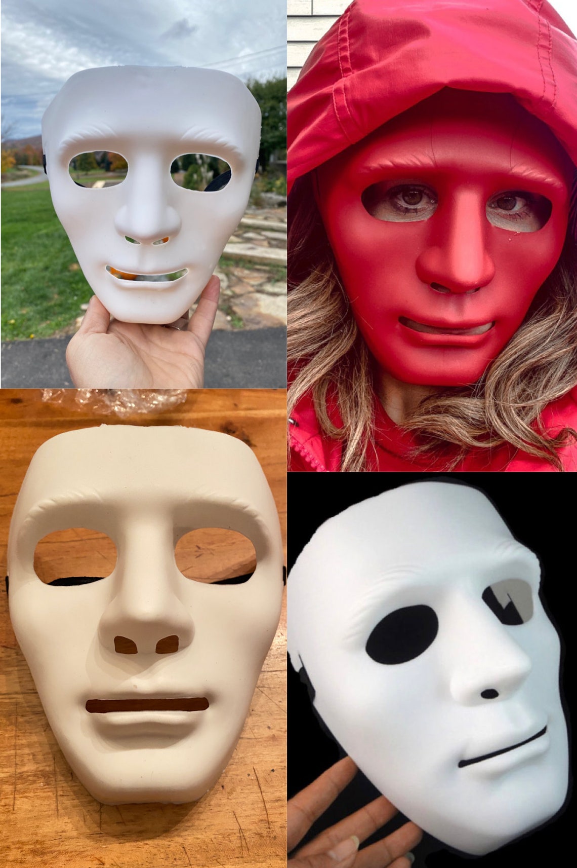 DIY Mask Cosplay White Halloween Cosplay Mask Costume Face - Etsy