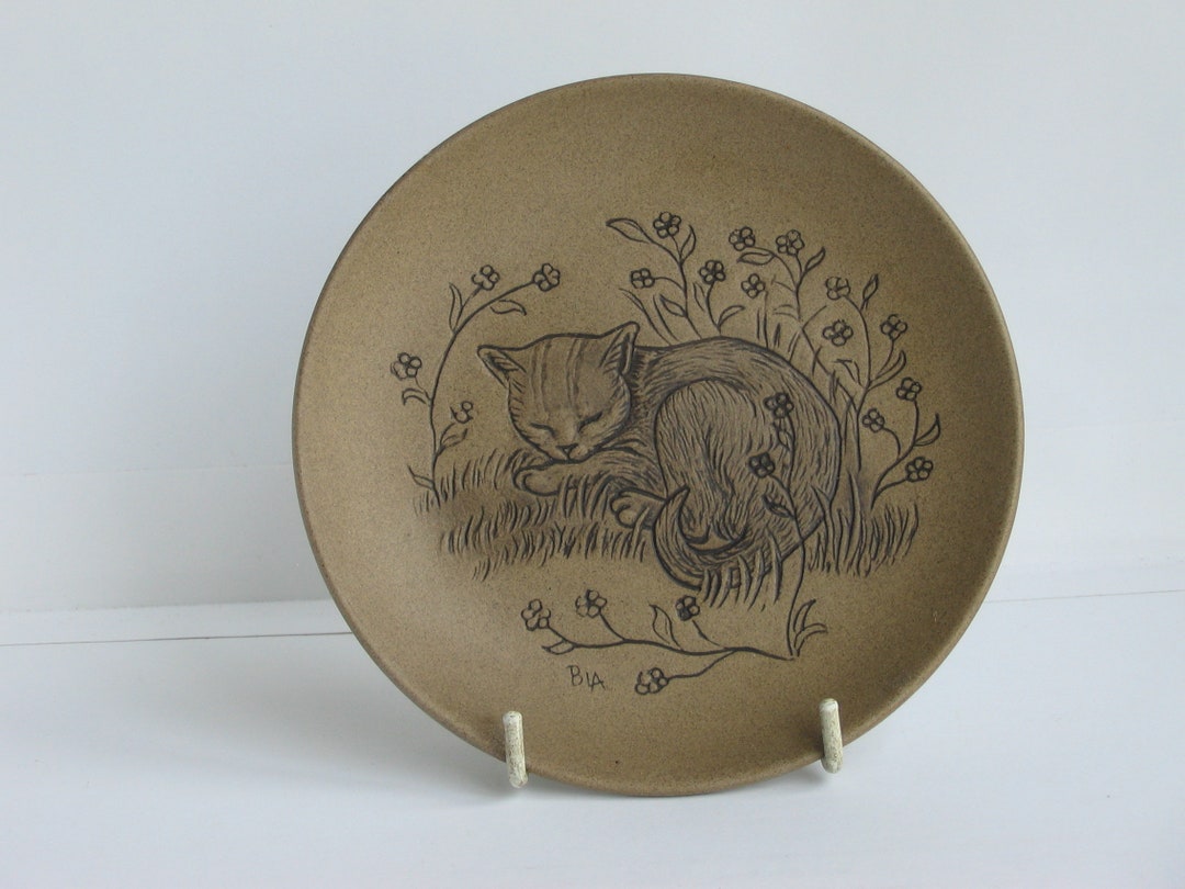 Poole Set 3 Cat Plates - Etsy