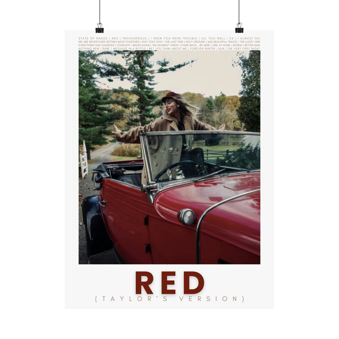 Red Poster Taylor Swift - Etsy