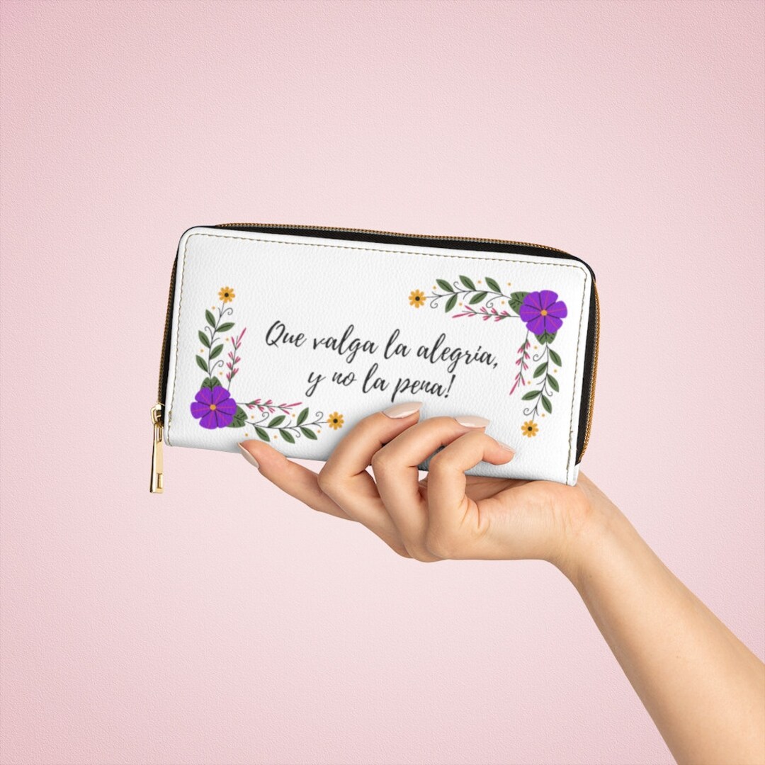 Que Valga La Alegria Classy Floral Zipper Wallet - Etsy