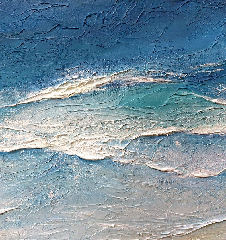 Summer Waves Original Impasto Seascape Painting Stretched - Etsy
