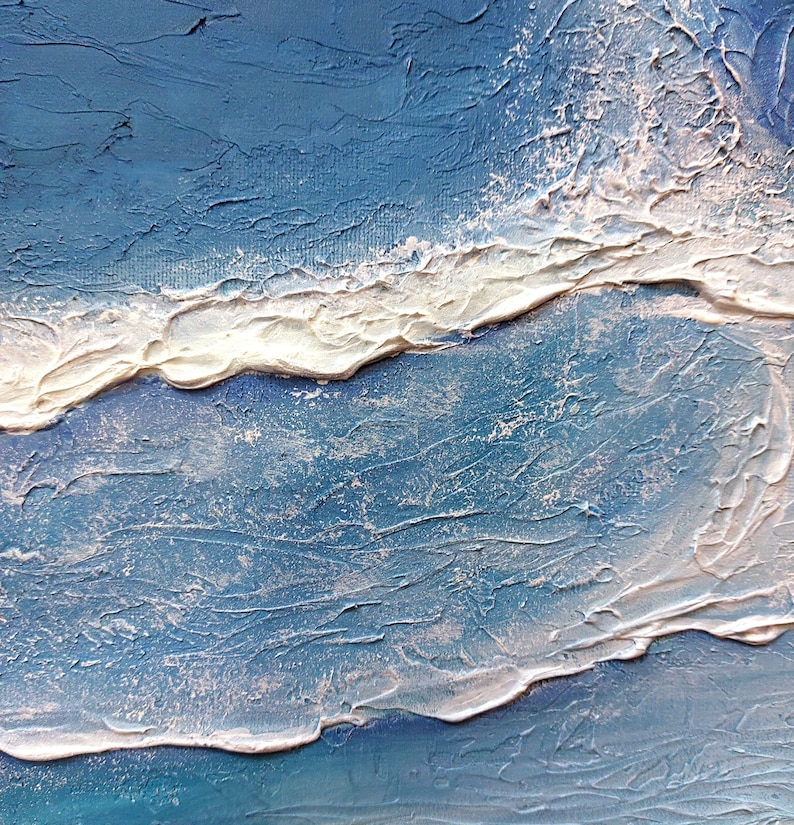 Summer Waves Original Impasto Seascape Painting Stretched - Etsy