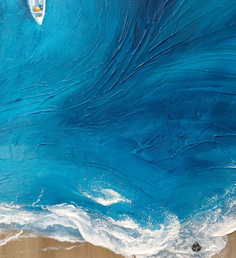 Seascape Giclee Print: Summer Waves Impasto Painting - Etsy
