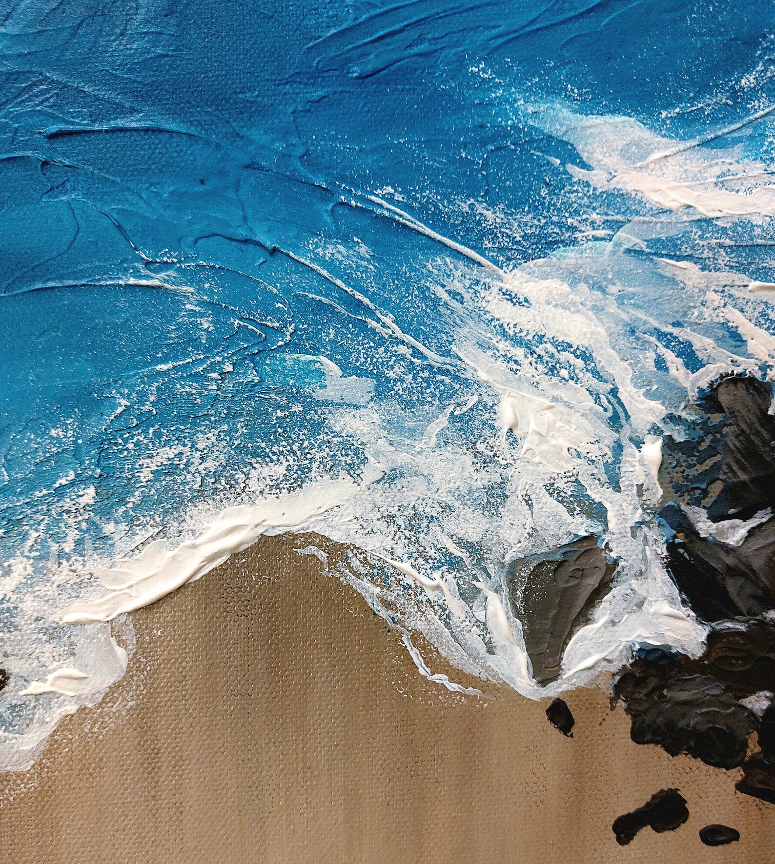 Seascape Giclee Print: Summer Waves Impasto Painting - Etsy