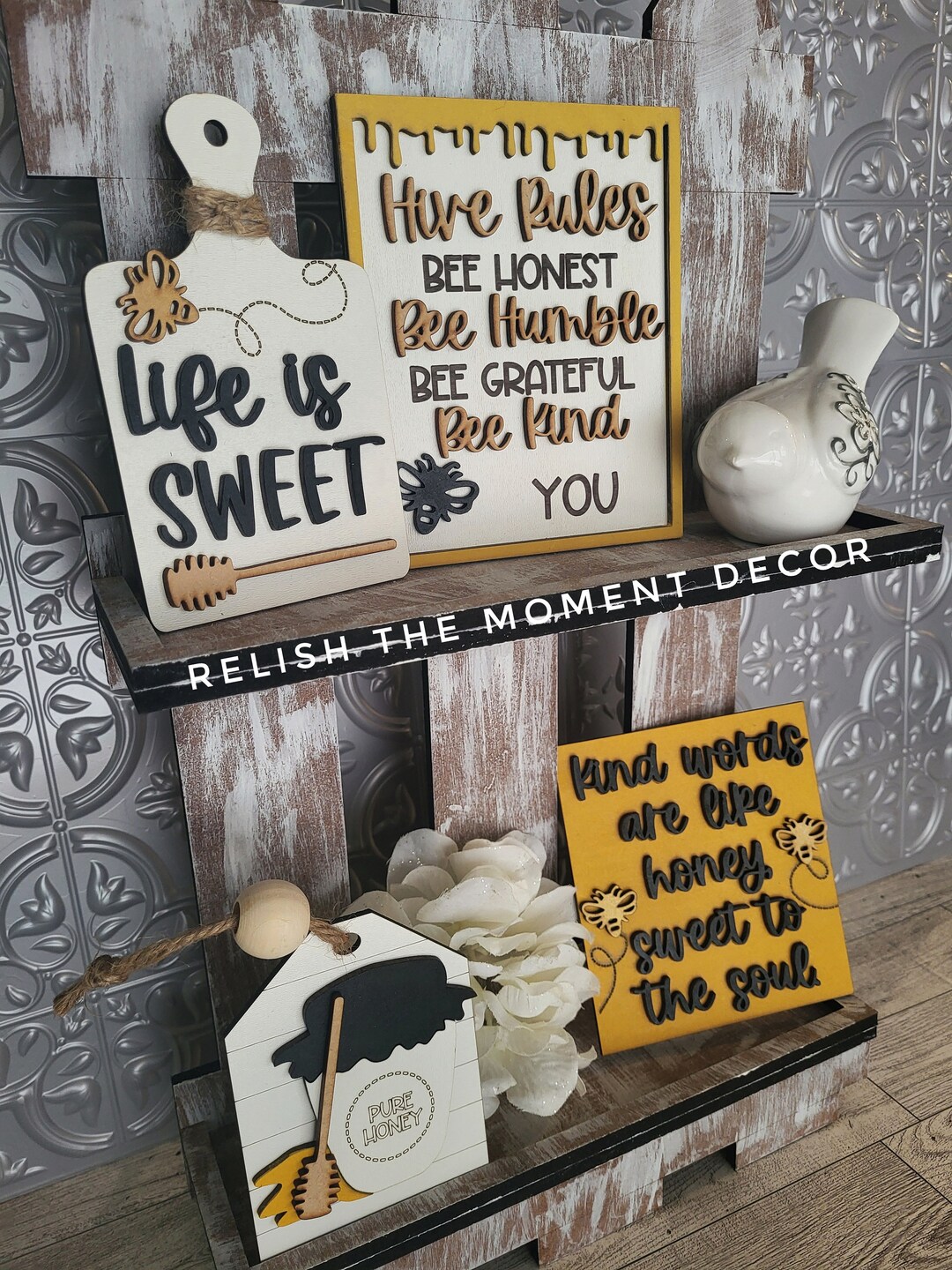 Bee Kind, Honeybee, Bee Decor, Life is Sweet Sign, Honey, Be You, Wood ...