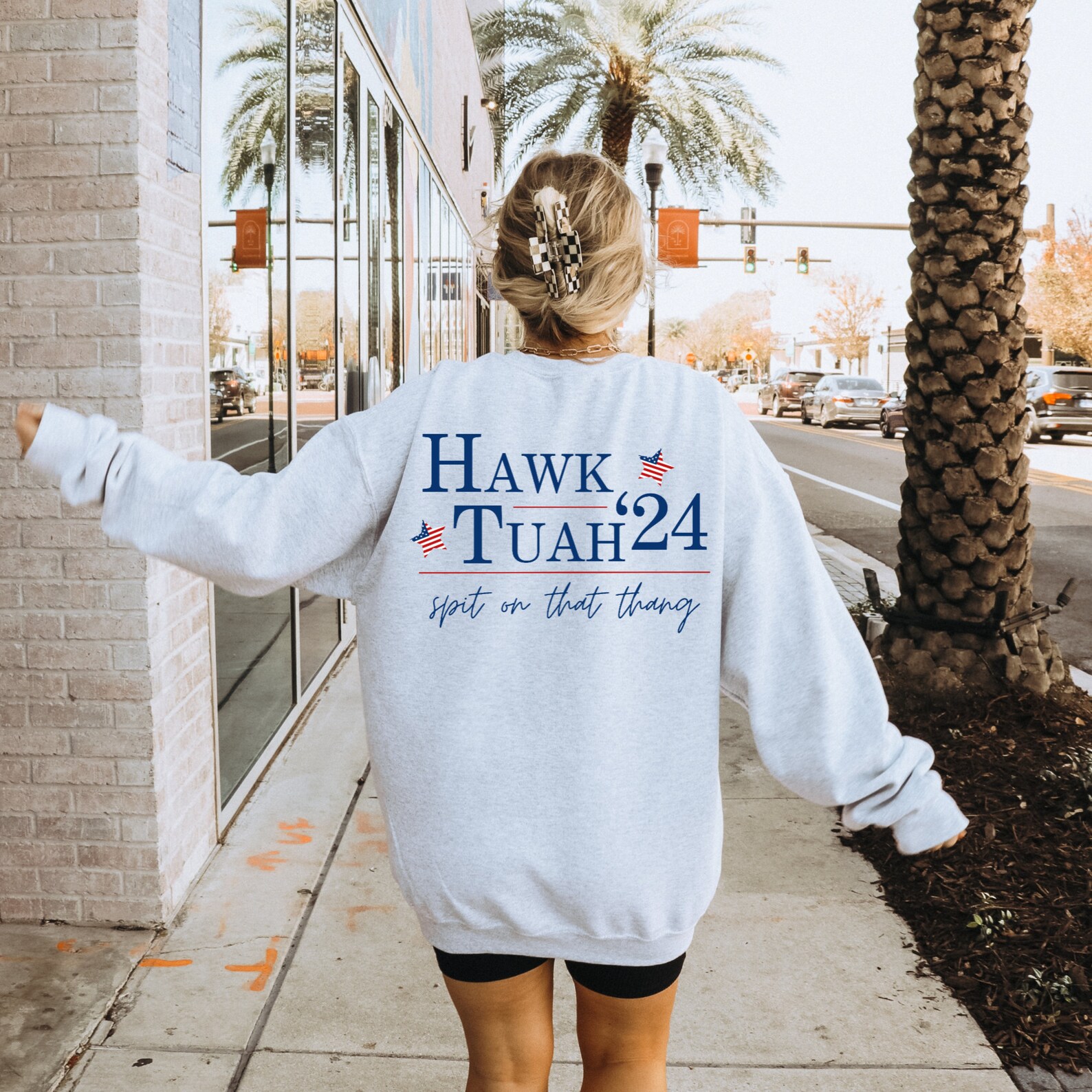 Men's Women's Unisex Fit "hawk Tuah '24 Spit on That Thang" on Back ...