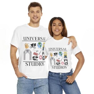 Universal Studios White Unisex Fit Tee, Vacation Shirt, Theme Park ...