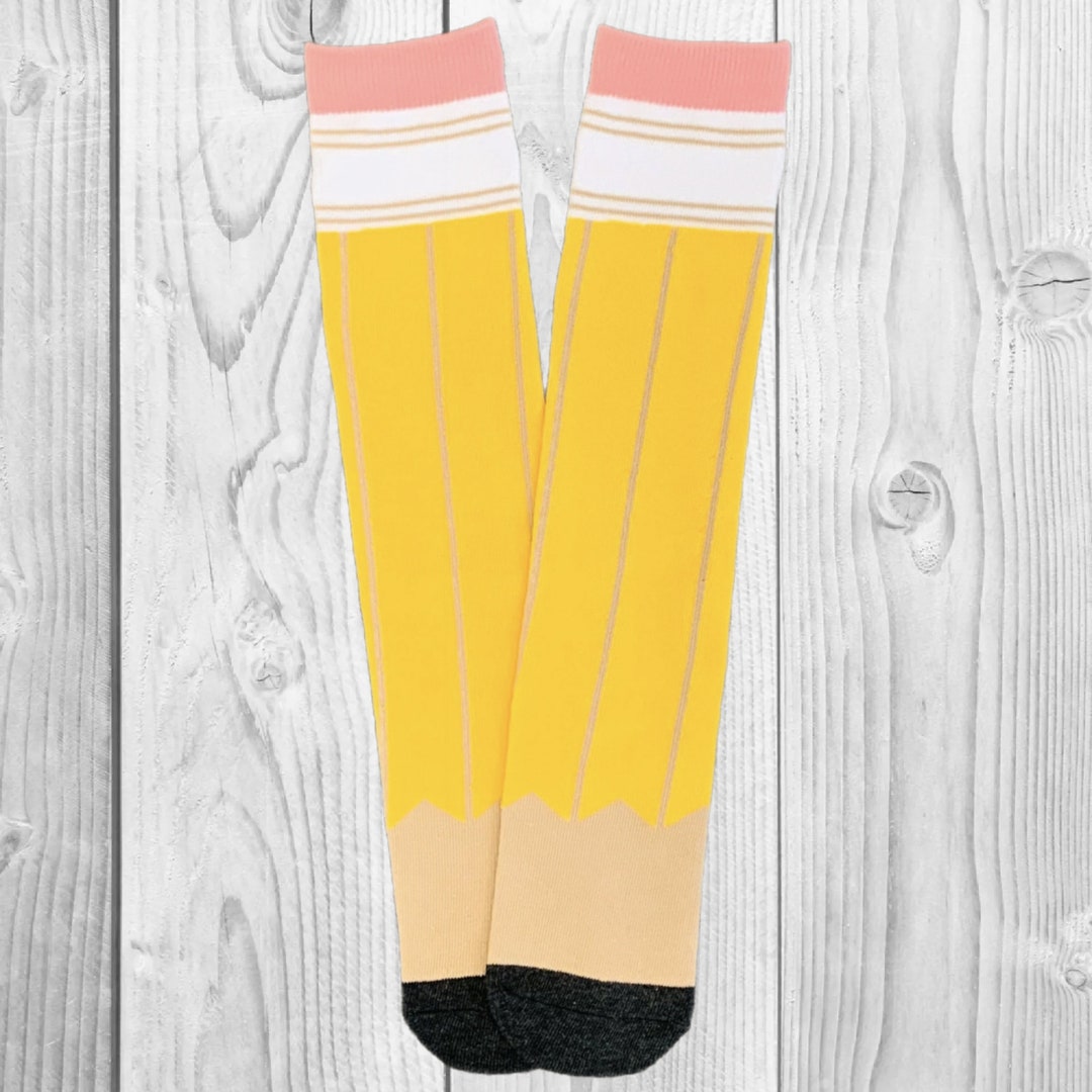 Girls/toddler Pencil Knee High Socks First Day of School - Etsy