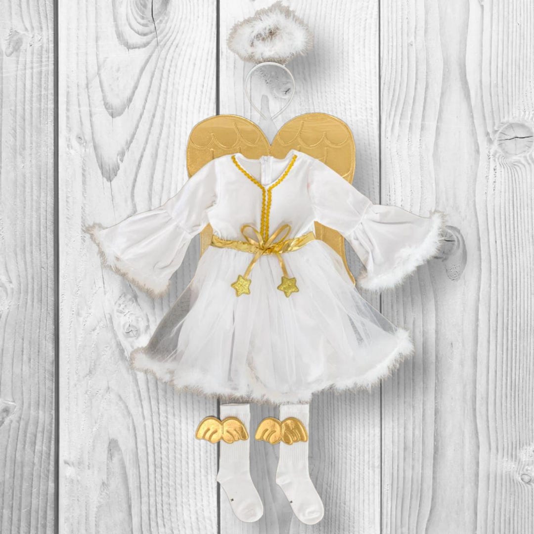 RESTOCKED! Girls/toddler/tween/teen Angel Costume - 4 Piece Set, Dress ...