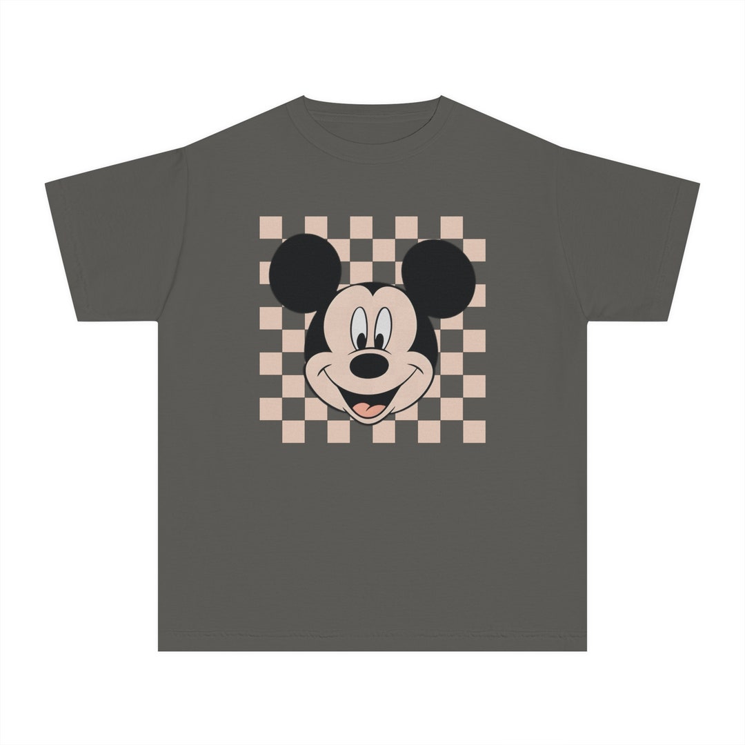 Boys Girls Unisex Vintage Mickey Mouse Checker Trendy Retro Youth ...