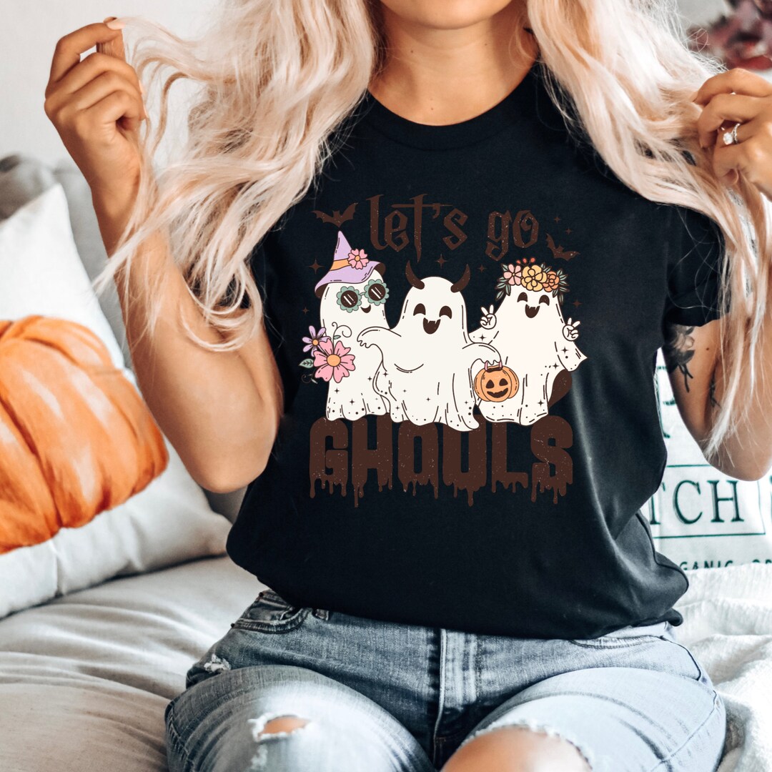 Women's "let's Go Ghouls" Unisex Fit Jersey Short Sleeve Tee, Retro ...
