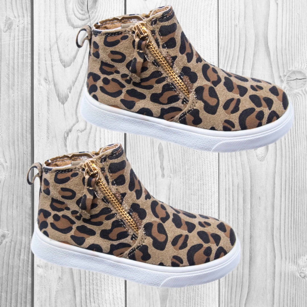 RESTOCKED! Girls/toddler Leopard Sneaker Booties, 5T 6T 7T 8T 9T 10T ...