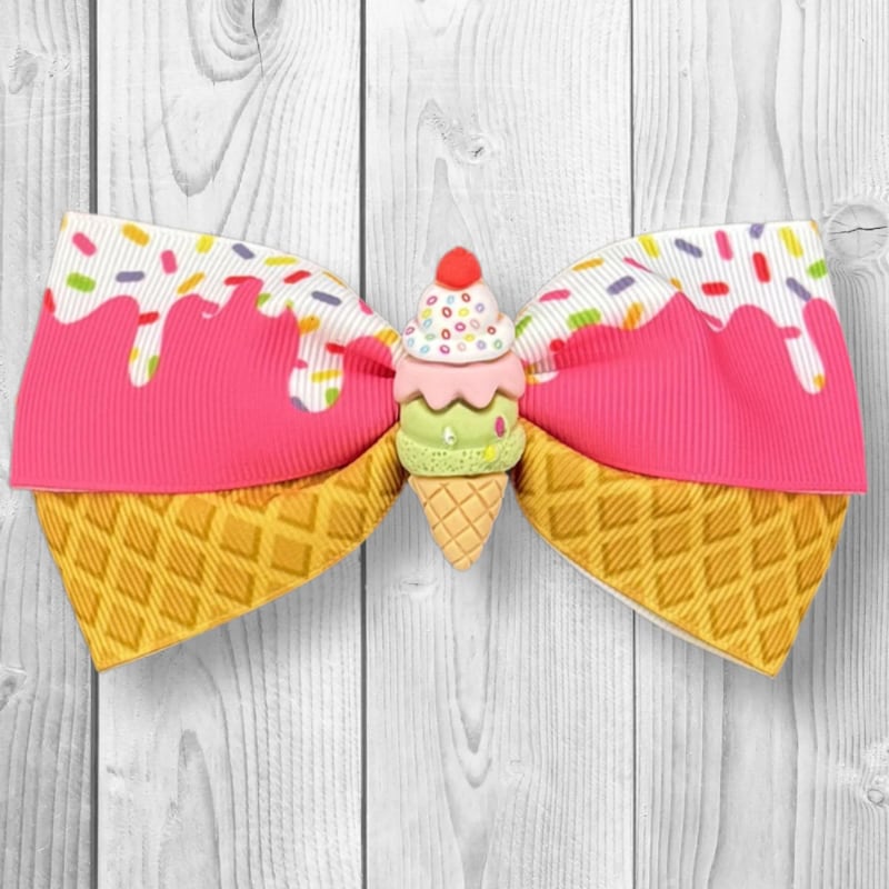 Ice Cream Hair Bow - Etsy