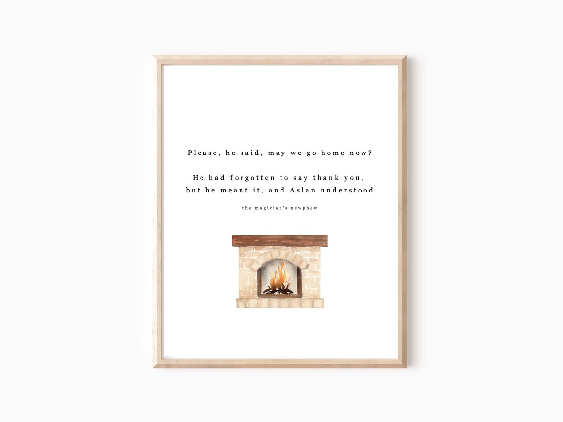 The Magician's Nephew Quote A Great Lion Aslan Digory - Etsy