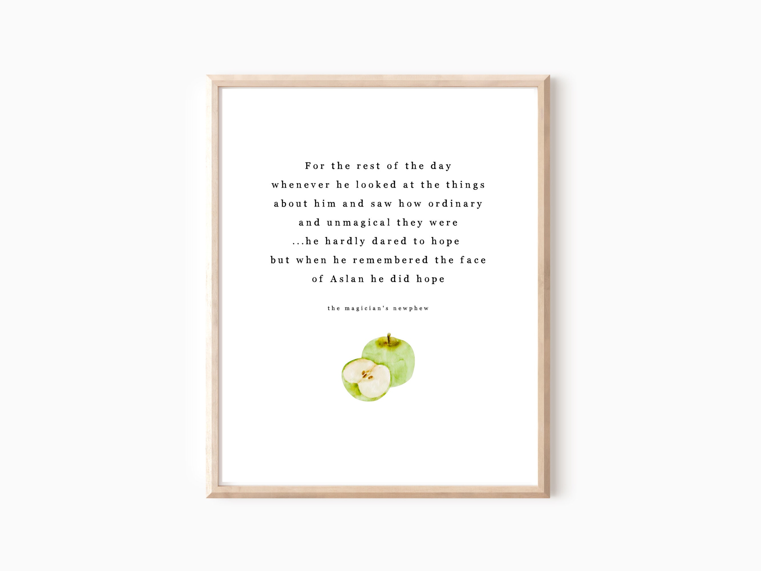 The Magician's Nephew Quote, A Great Lion, Aslan and Digory, Hope ...