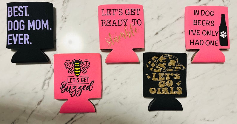 Personalized Can Coolers // Custom Drink Huggers // Any Occasion Party ...