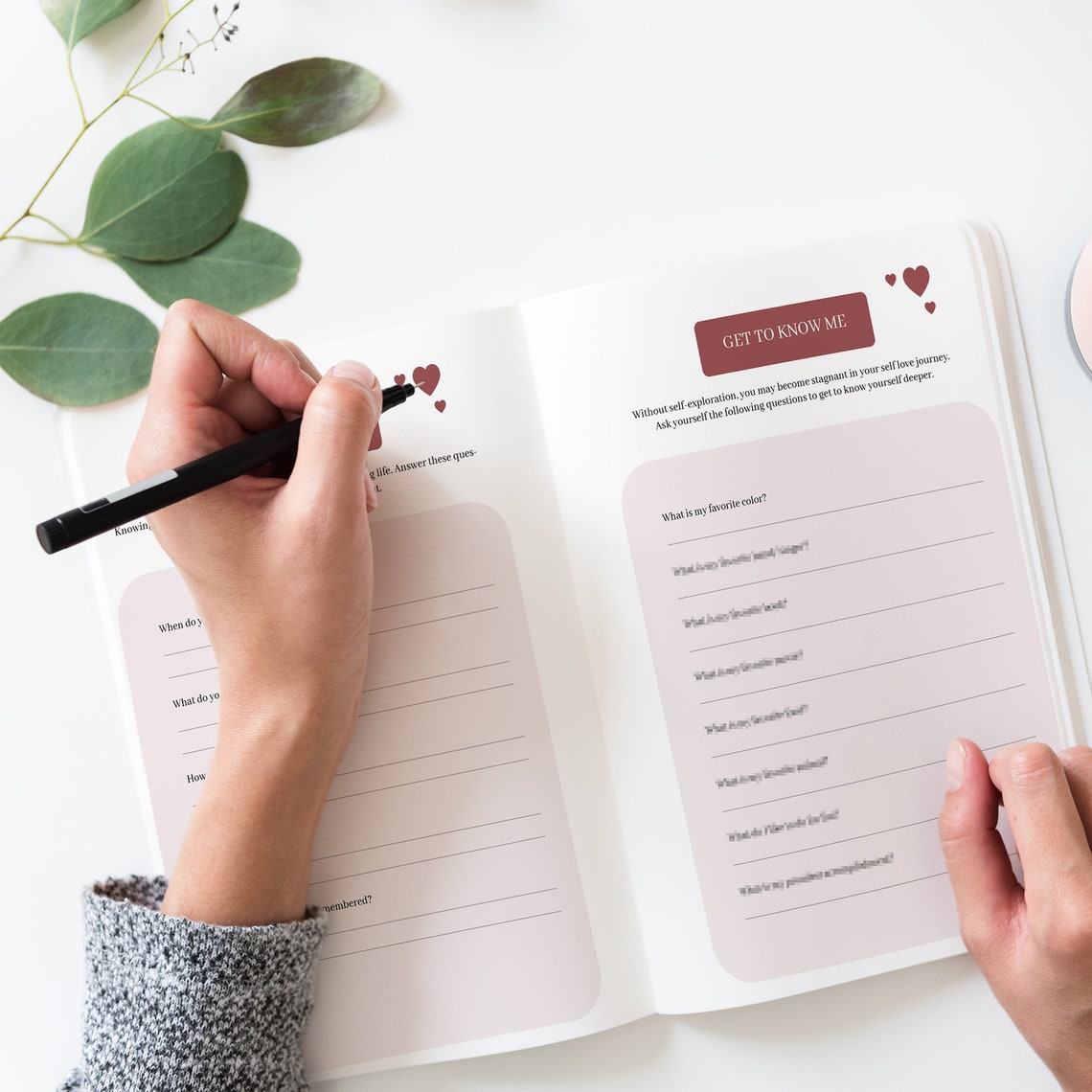 Self Love Printable Workbook for Women Therapy Self Care Worksheets ...