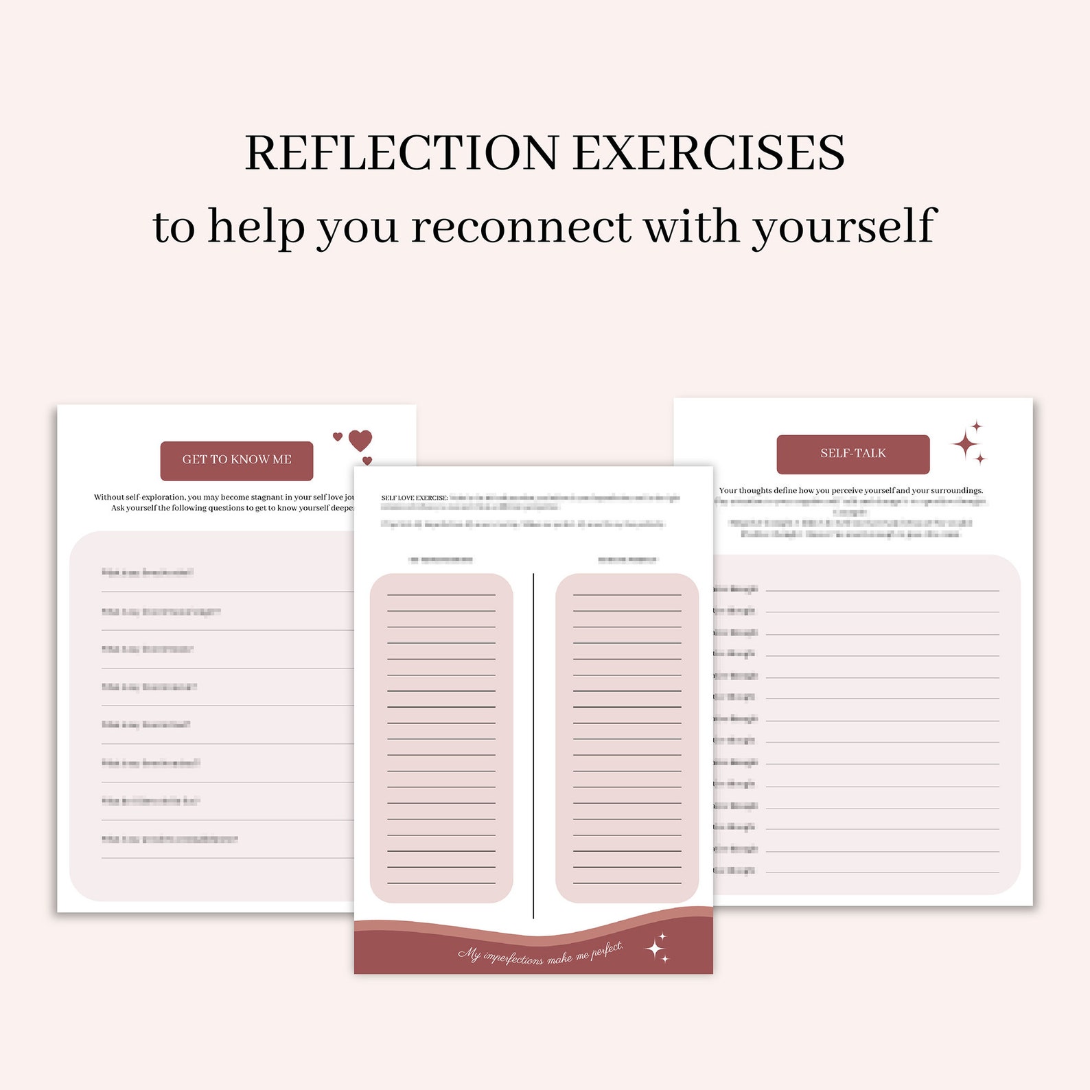 Self Love Printable Workbook for Women Therapy Self Care Worksheets ...