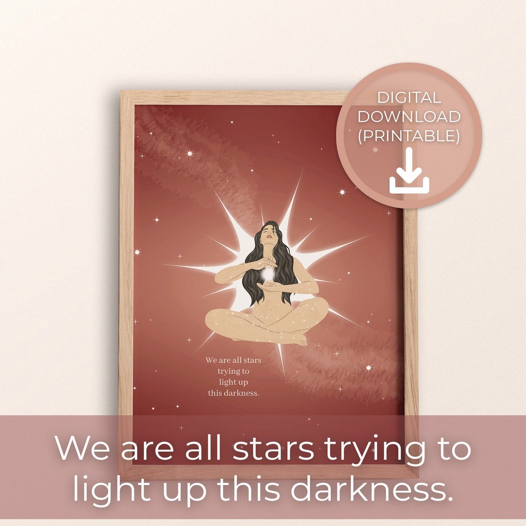 Positive Affirmation Wall Art | Mental Health Art | Witchy Art ...