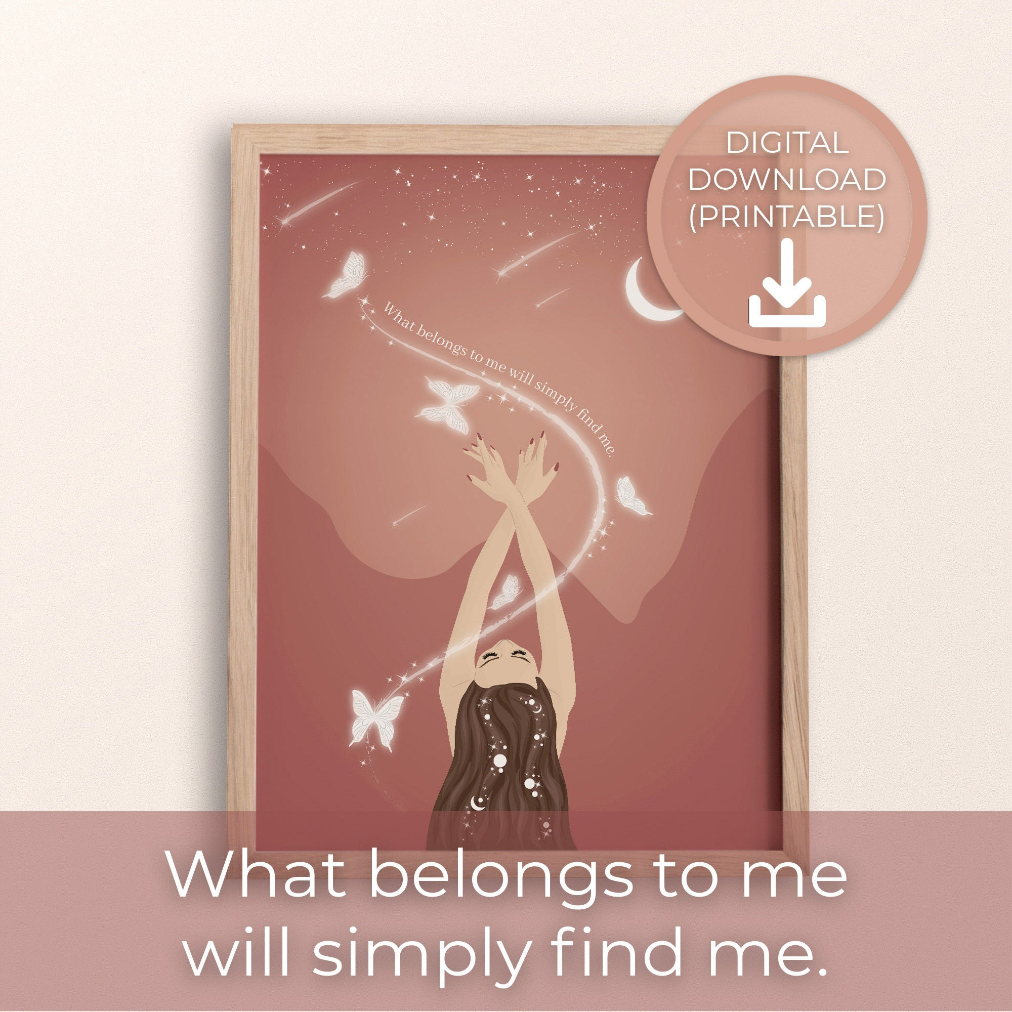 Butterfly Woman Printable Art | Positive Quote Affirmation Art ...
