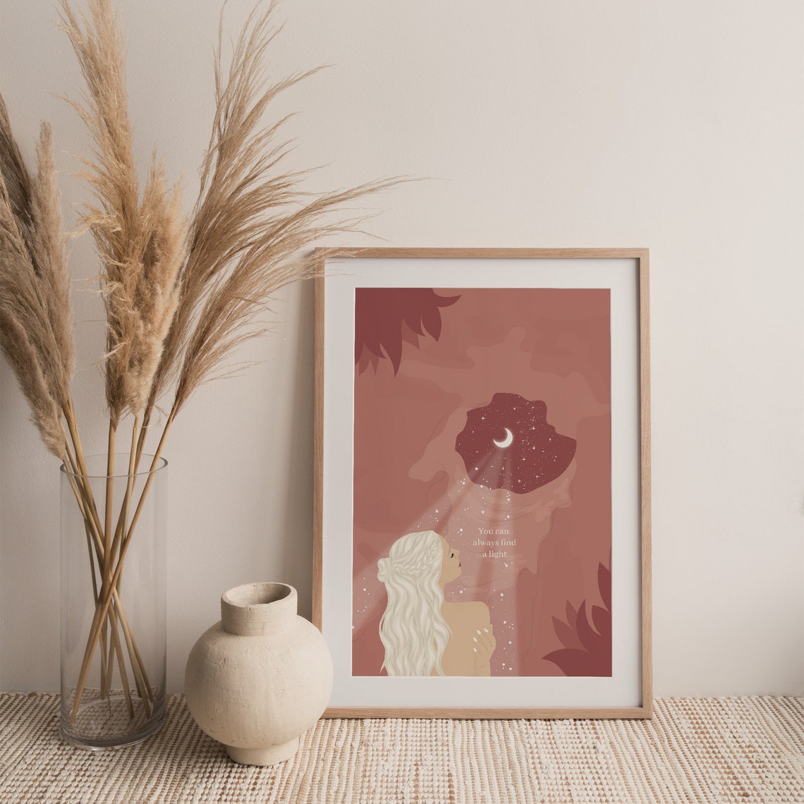 Mental Health Printable Wall Art Moon Goddess Witchy Art Celestial ...