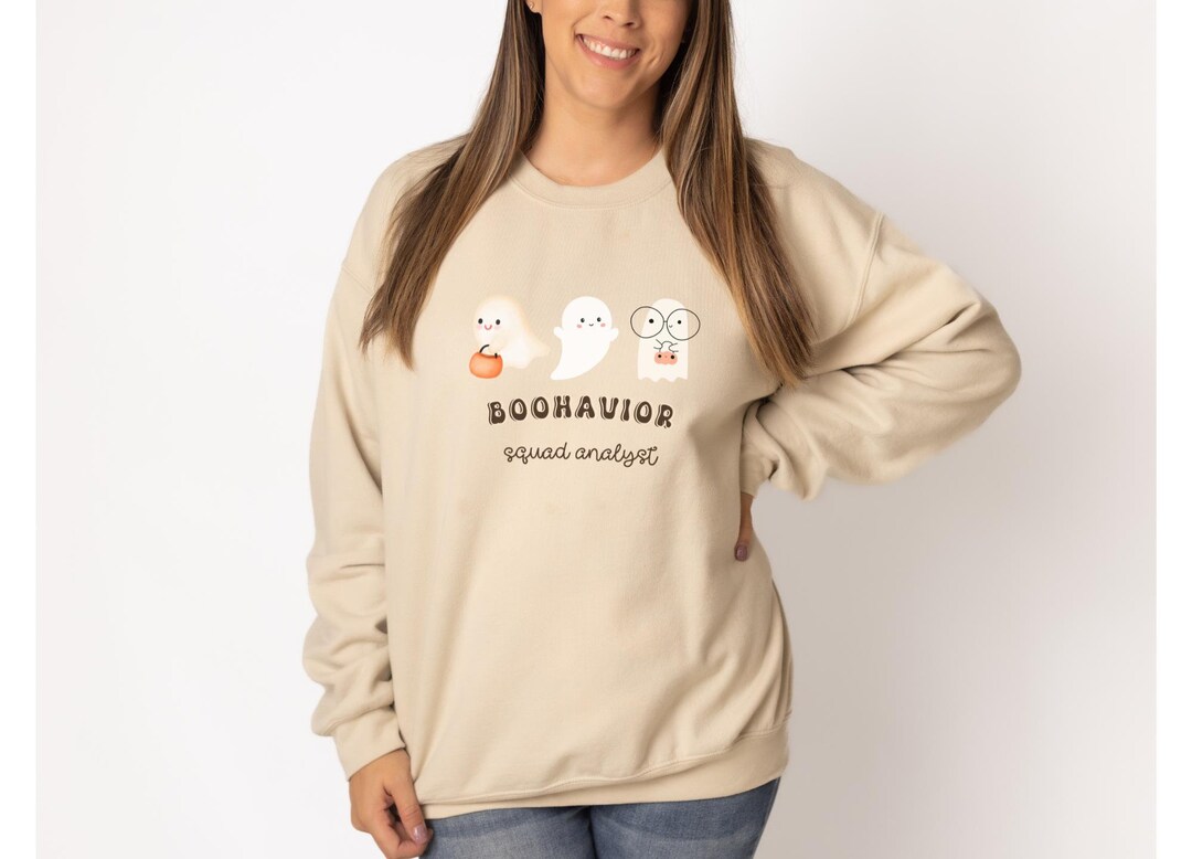 Boohavior Squad Analyst Sweatshirt Halloween Aba Shirt Behavior Analyst ...