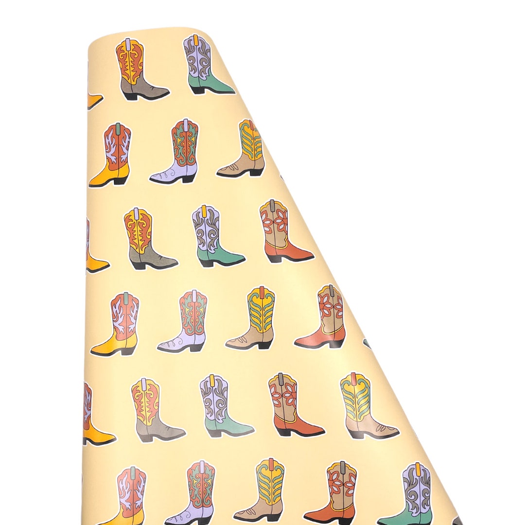 Vintage Boots Gift Wrapping Paper Roll - Etsy