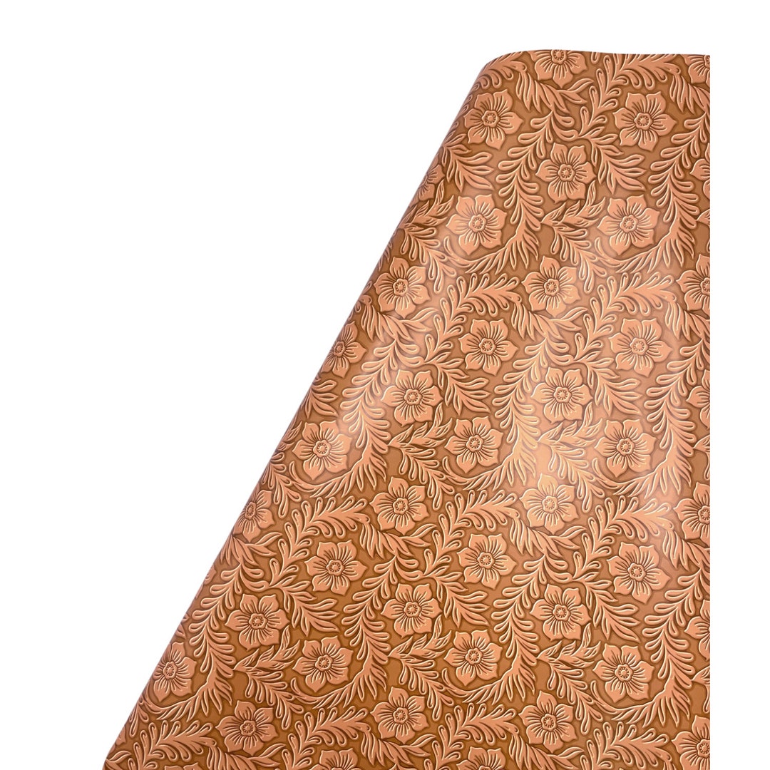 Floral Tooled Leather Gift Wrapping Roll - Etsy