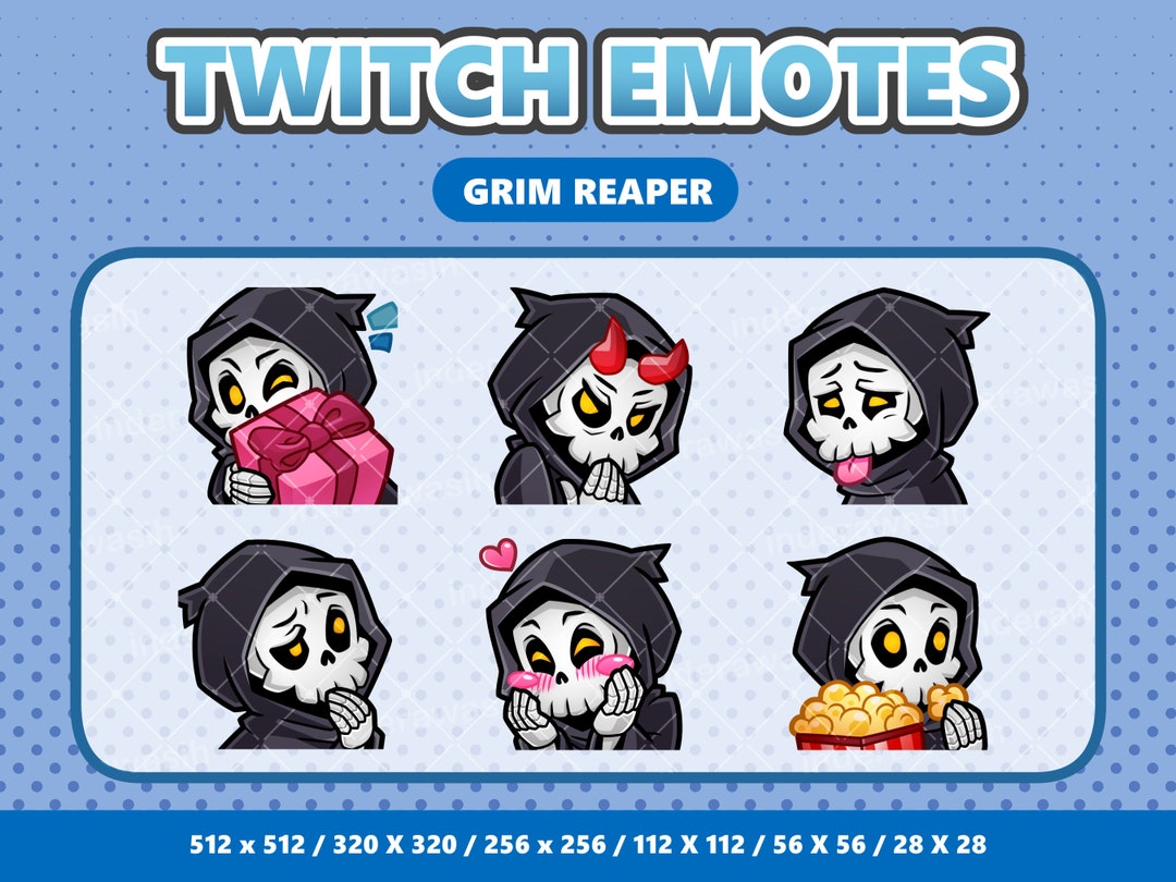Grim Reaper Kawaii Emotes Pack 5 - Twitch | Discord | Youtube ...