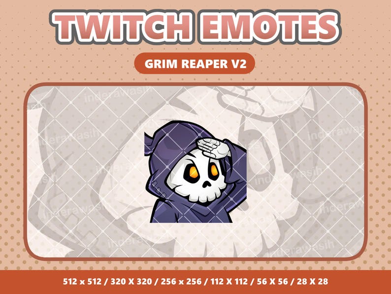 Grim Reaper V2 Salute Kawaii Emote - Twitch | Discord | Youtube ...