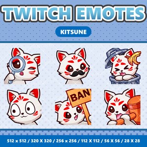 Kitsune Kawaii Emotes Pack 8 - Twitch | Discord | Youtube | Streamer ...