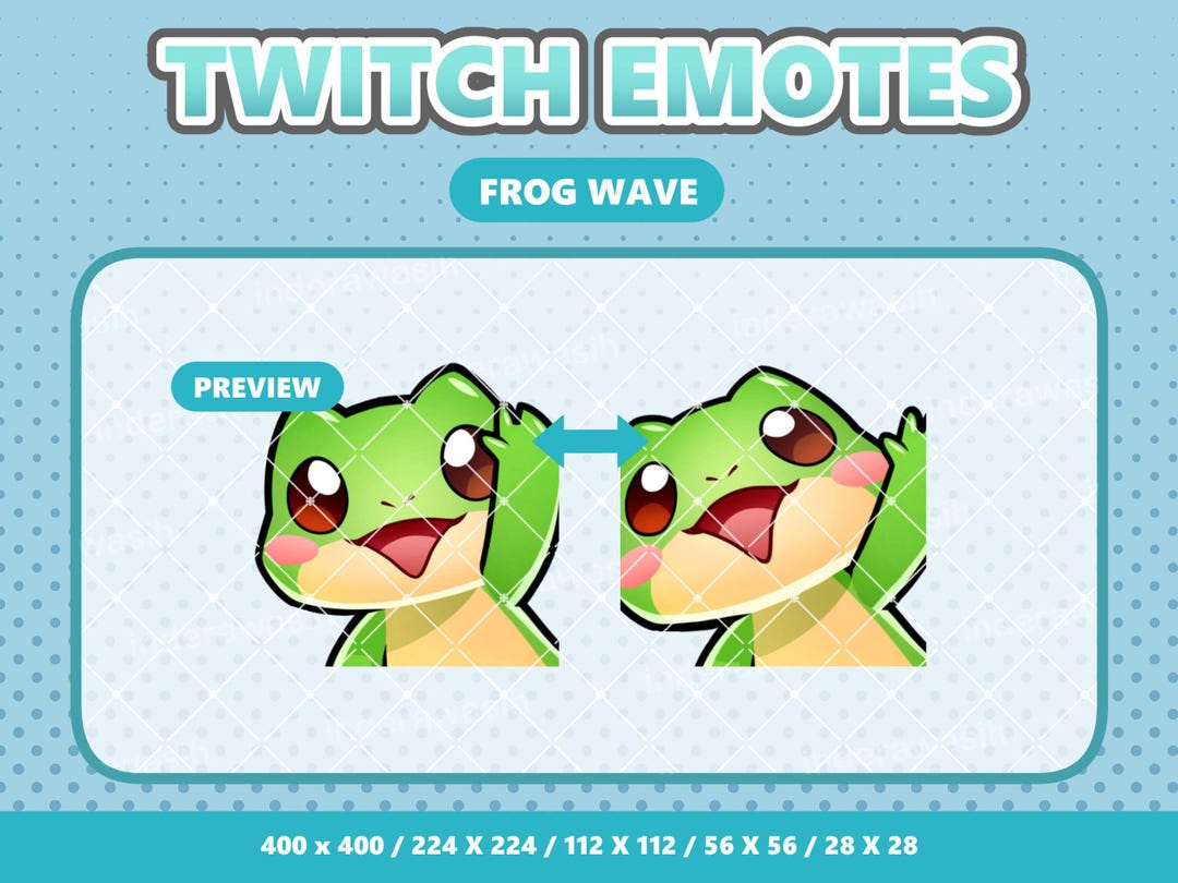 ANIMATED Emote Little Frog Wave Kawaii - Twitch | Discord | Youtube ...