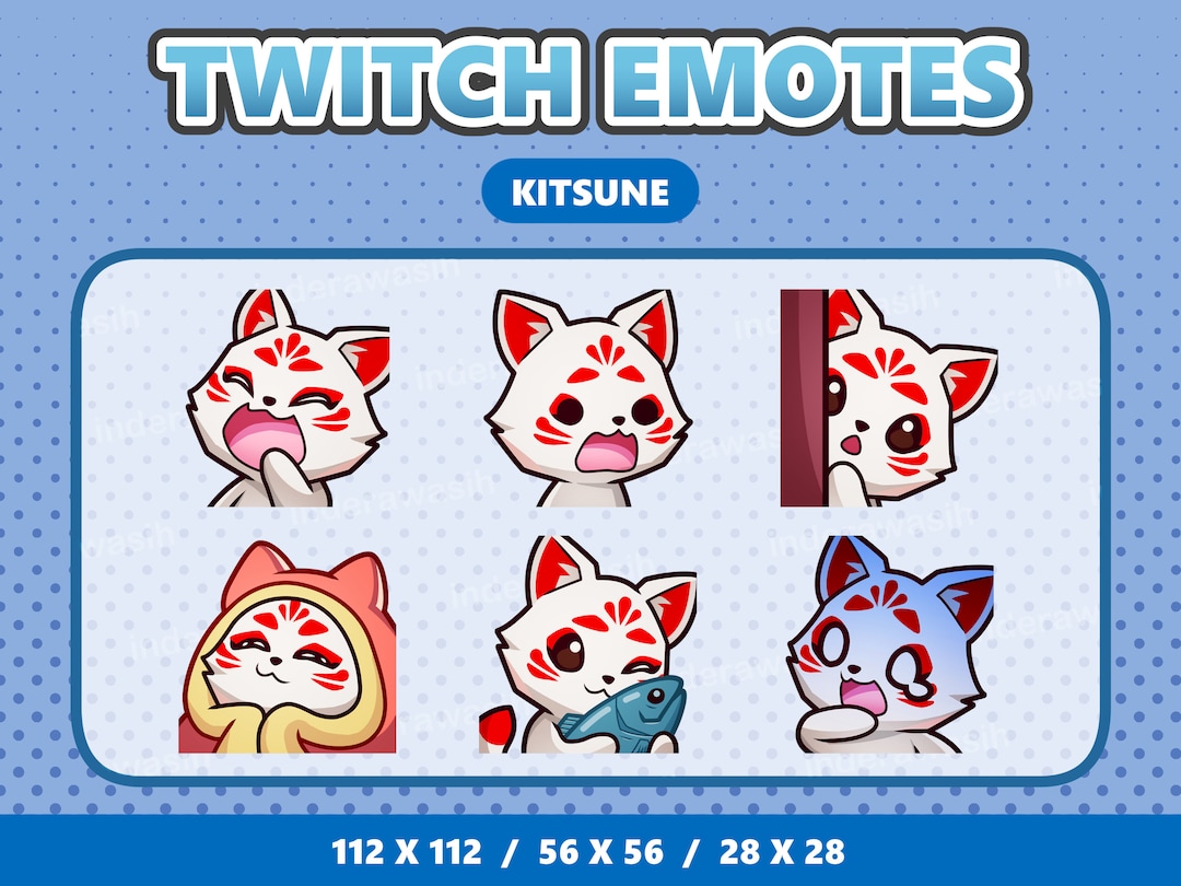 Kitsune Kawaii Emotes Pack 2 Twitch Discord Youtube - Etsy
