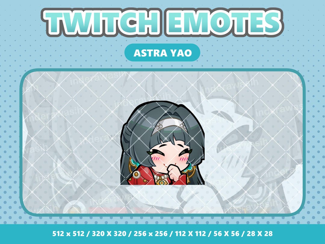 Astra Yao Giggle Kawaii Emotes Pack Twitch Discord Youtube Streamer ...