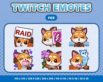 6x Kawaii Chibi Cat Girl Emote Pack 2 Twitch Discord - Etsy