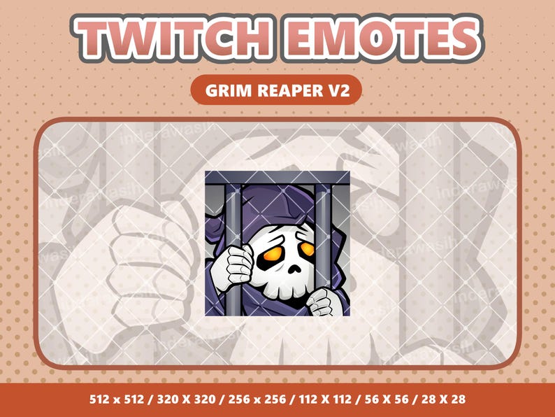 Grim Reaper V2 Jail Kawaii Emote - Twitch | Discord | Youtube ...
