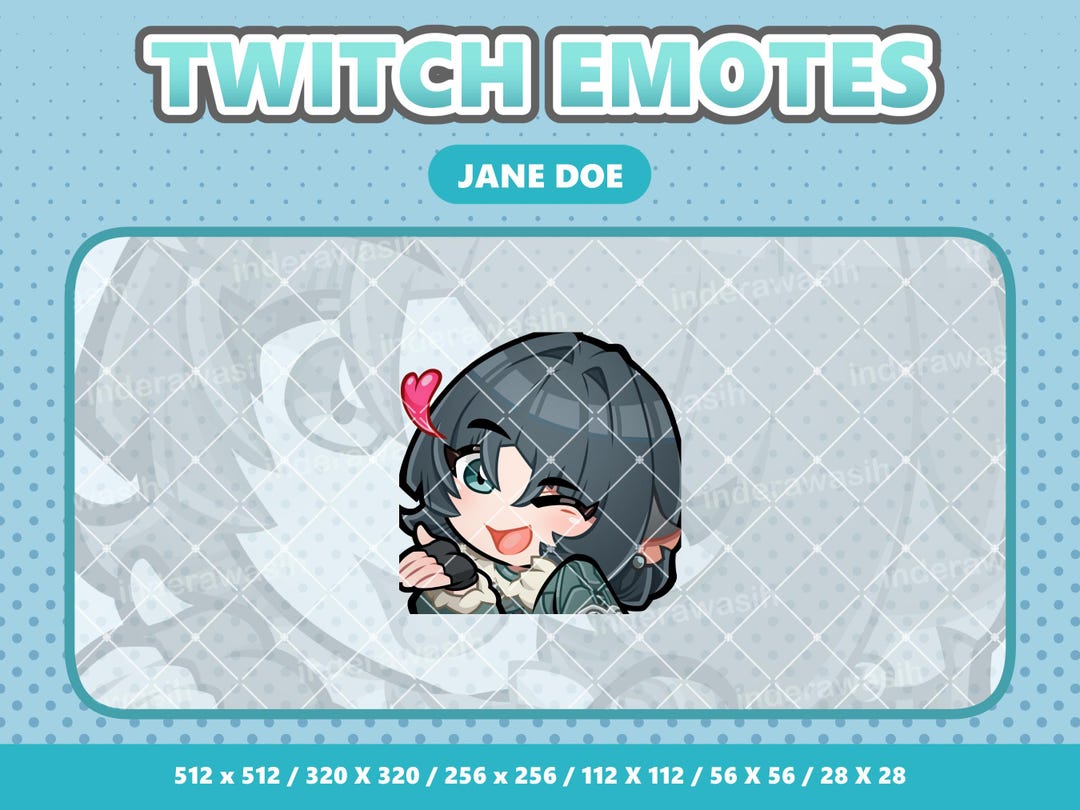 Jane Doe Wink Kawaii Emotes Pack - Twitch | Discord | Youtube ...